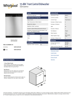 Whirlpool WDF330PAHS - Instructions, Manual, Owner's manual ...