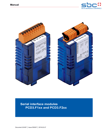 SBC PCD3.F1xx & PCD3.F2xx - Communication modules Owner's Manual | Manualzz