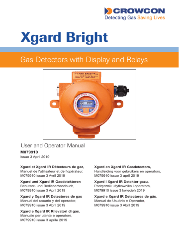 Crowcon Xgard Bright User's And Operator's Manual | Manualzz