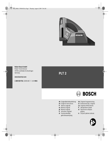 Bosch PLT 2 Original Manual | Manualzz