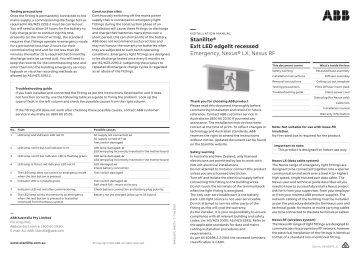 ABB Stanilite Emergency Installation Manual | Manualzz