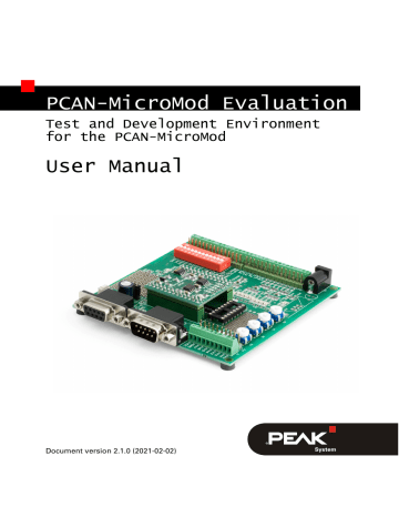 PEAK-System PCAN-MicroMod Evaluation Kit Operation Manual | Manualzz