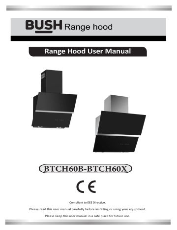 Bush BTCH60B Cooker Hood Instruction manual | Manualzz
