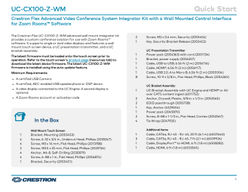 Crestron UC-CX100-Z-WM Quick Start | Manualzz