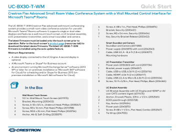Crestron UC-BX30-T-WM Quick Start | Manualzz
