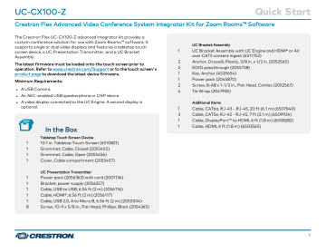 Crestron UC-CX100-Z Quick Start | Manualzz
