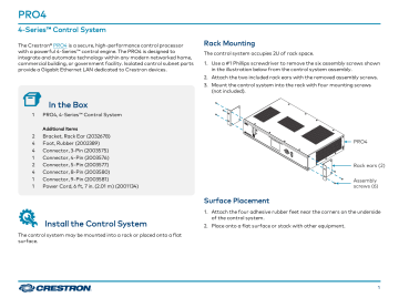 Crestron PRO4 Quick Start | Manualzz