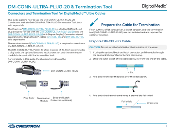 Crestron DM-CRIMP-ULTRA-PLUG Quick Start | Manualzz