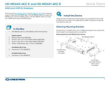 Crestron HD-MD4X1-4KZ-E Quick Start | Manualzz