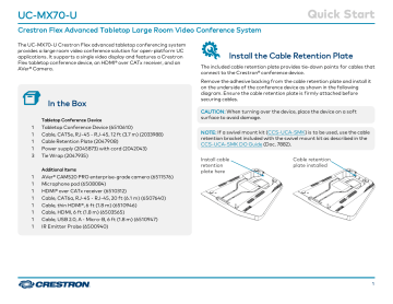 Crestron UC-MX70-U Quick Start | Manualzz