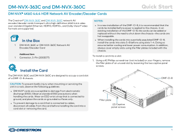 Crestron DM-NVX-360C Quick Start | Manualzz