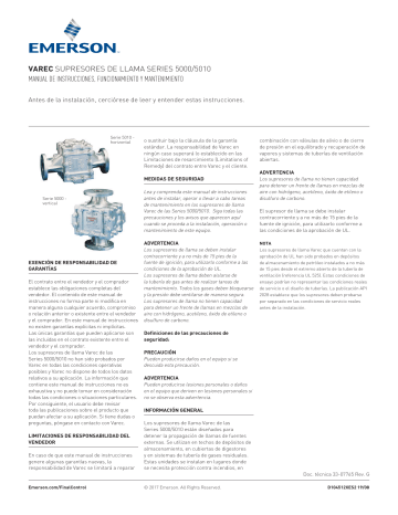 Varec Series 5000/5010 Flame arresters El manual del propietario | Manualzz