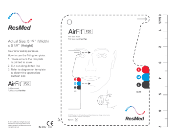 ResMed AirFit F20 Mask Size guide | Manualzz