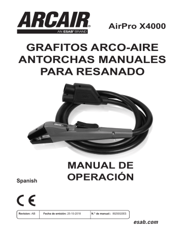 ESAB Air Carbon-Arc Manual Gouging Torches Manual de usuario | Manualzz