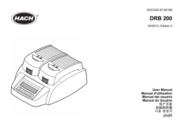Hach DRB 200 User Manual | Manualzz