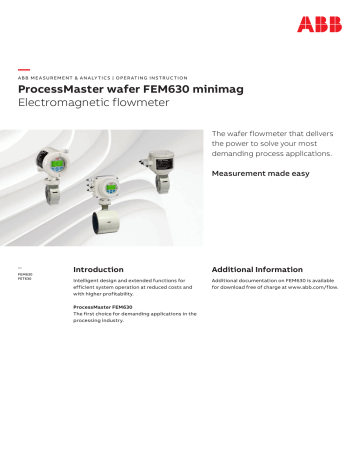 ABB ProcessMaster FEM630 Operating Instructions Manual | Manualzz