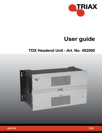 Output module types. Triax TDX | Manualzz