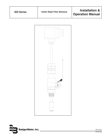 Badger Meter SDI Series Installation & Operation Manual | Manualzz