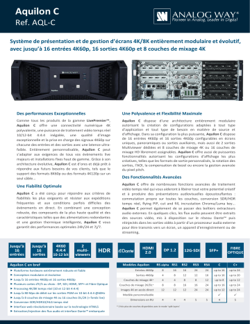 Analog way Aquilon C Fiche technique | Manualzz