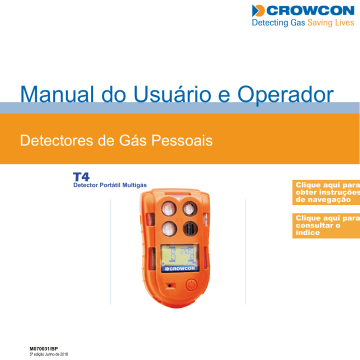 Crowcon T4 Portable Gas Detector Manuale utente | Manualzz