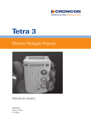 Crowcon Tetra 3 Portable Gas Detector Manual do usuário | Manualzz