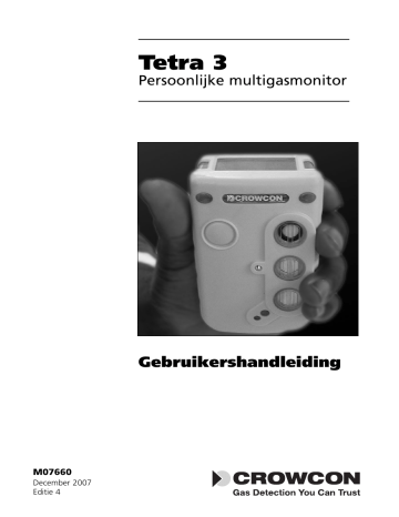 Crowcon Tetra 3 Portable Gas Detector Handleiding | Manualzz
