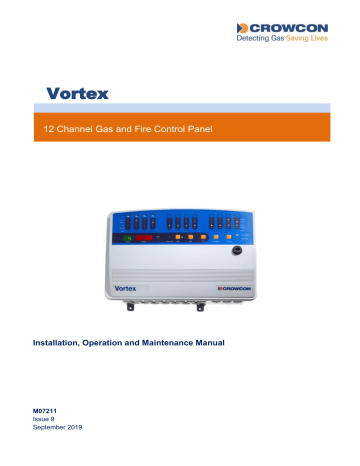 Crowcon Vortex Control Panel Manual | Manualzz