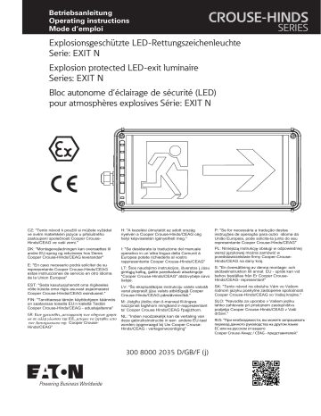 Eaton EXIT 2 N, EXIT N Series Operating Instructions Manual | Manualzz