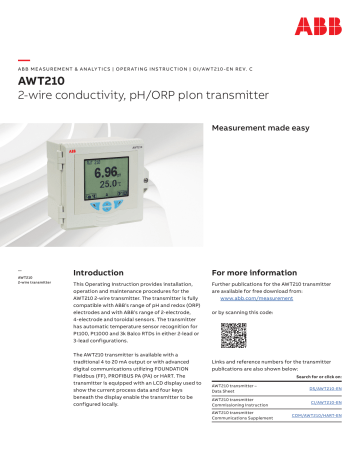 ABB AWT210 Operating | Manualzz
