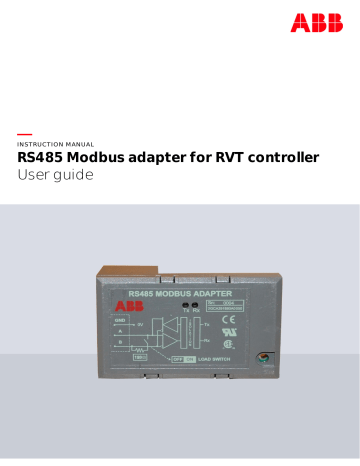 ABB RS485 Modbus adapter User Manual | Manualzz