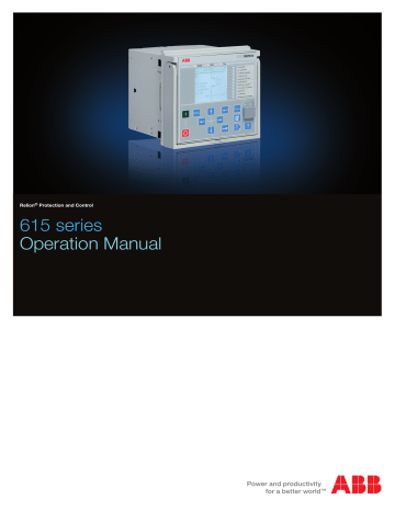 ABB Relion 615 series Operation Manual | Manualzz