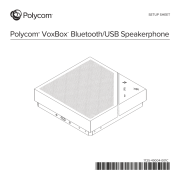 Polycom VoxBox Setup Sheet | Manualzz