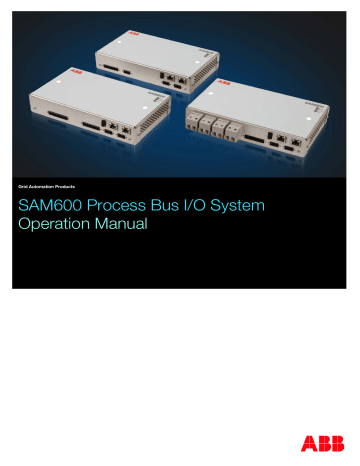 ABB SAM600 Series Operation Manual | Manualzz