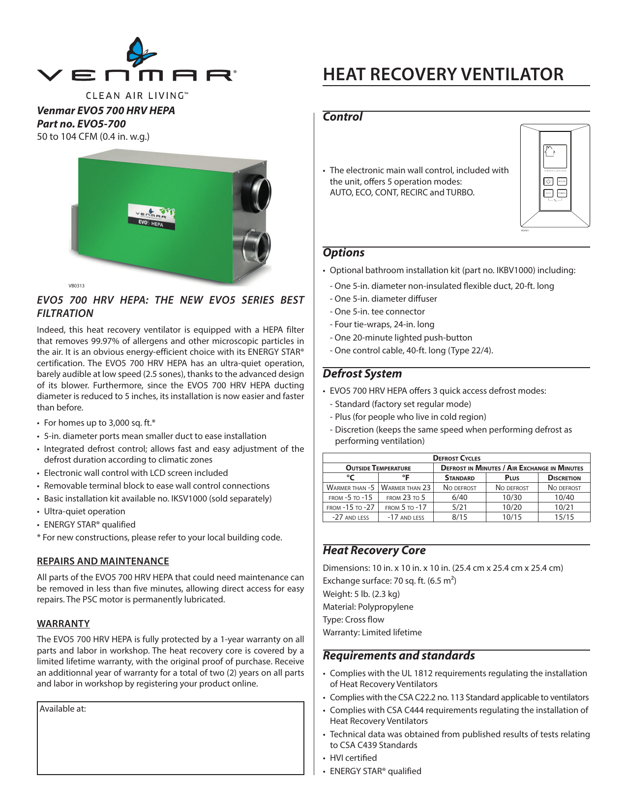 Venmar Air Exchanger Installation Kit Buy Cheapest | www.oceanproperty ...