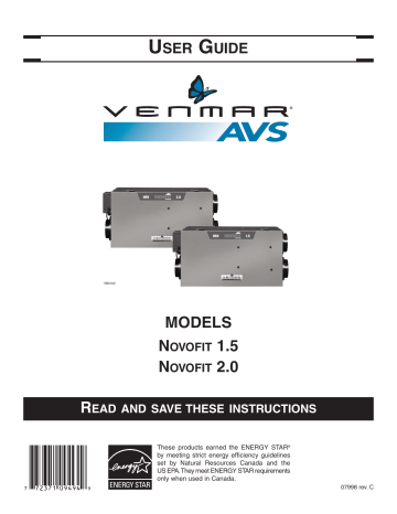 Venmar 43120 Air exchanger User Guide | Manualzz