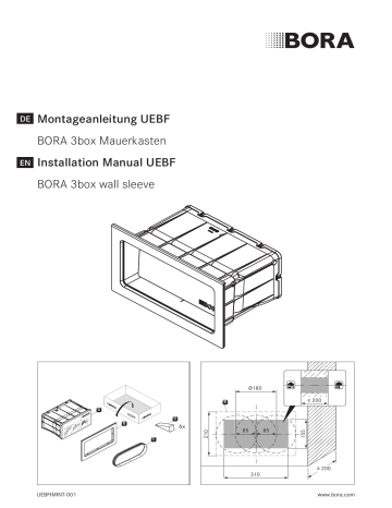 BORA UEBF/1 1xx 3box Wall Sleeve Assembly Instructions | Manualzz