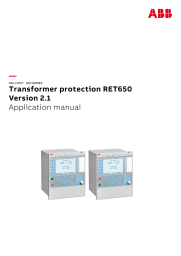ABB ret650 - Product Manual, Applications Manual, Technical manual