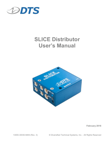 DTS SLICE Distributor User Manual | Manualzz