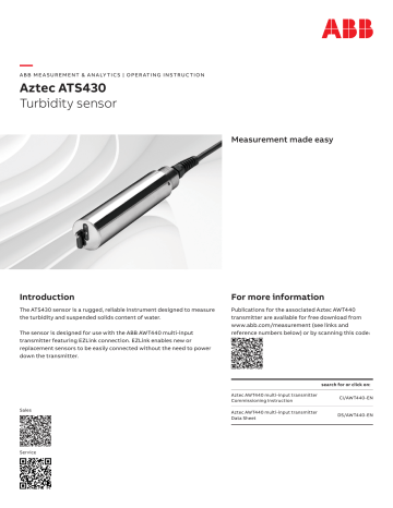 ABB Aztec ATS430 Operating Instructions Manual | Manualzz