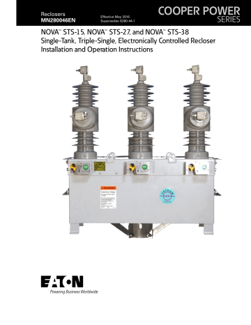 DISCLAIMER OF WARRANTIES AND LIMITATION OF LIABILITY. Eaton NOVA STS ...