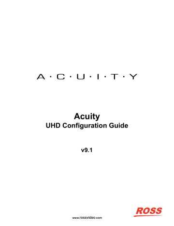 Ross Acuity Configuration Manual | Manualzz