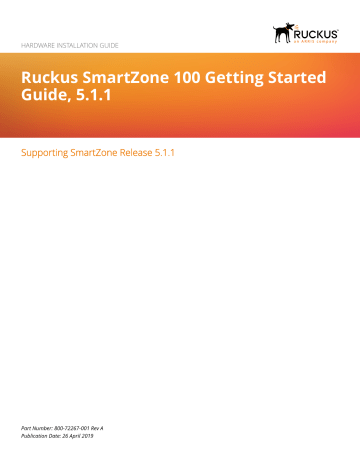 Ruckus Wireless SmartZone 100 Getting Started Manual | Manualzz
