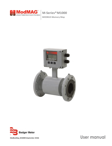 Badger Meter ModMAG M Series, ModMAG M1000 User Manual | Manualzz