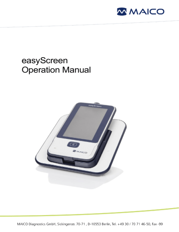 Maico easyScreen Operation Manual | Manualzz