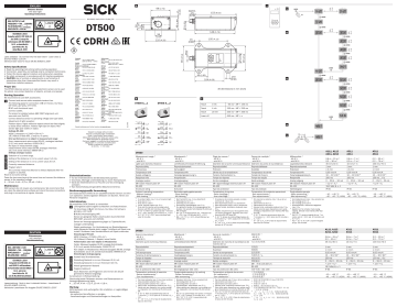 SICK DT500 Mode d'emploi | Manualzz