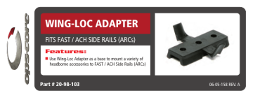 Ops-Core Wing-Loc Rail Adapter Instructions | Manualzz