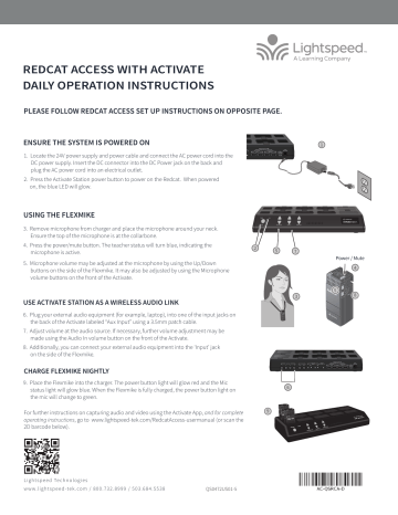 Lightspeed Redcat Access Guide | Manualzz