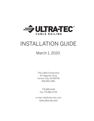 Ultra-tec Cable Railing Installation Guide | Manualzz