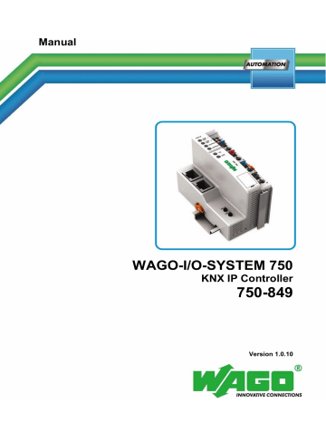 WAGO KNX IP Programmable Fieldbus Controller Manual | Manualzz