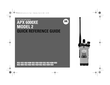 Motorola APX 6000XE 2 Quick Reference Manual | Manualzz